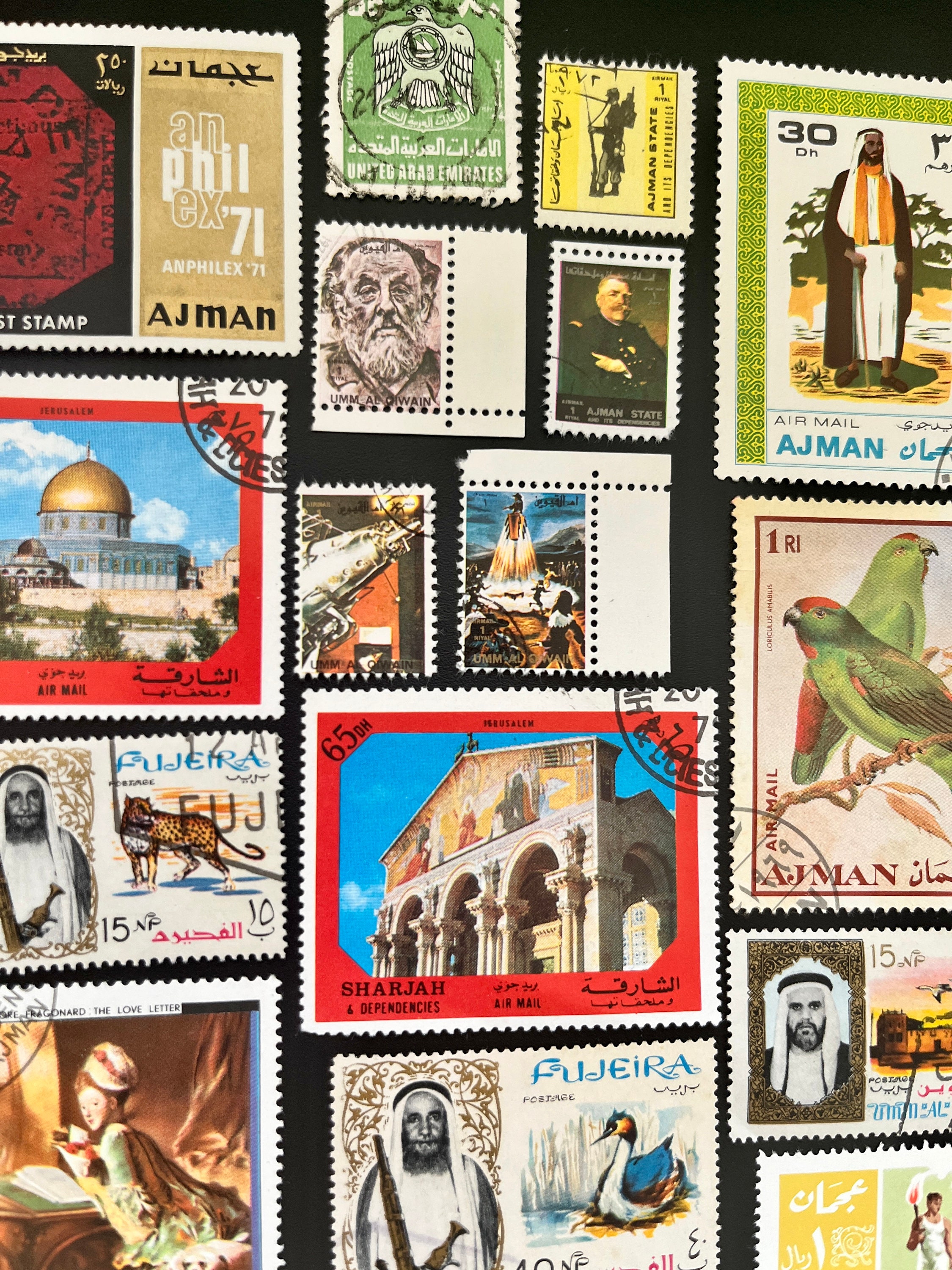 20 Stamp United Arab Emirates Fun Pack / Lot of 20 Different Used UAE ...
