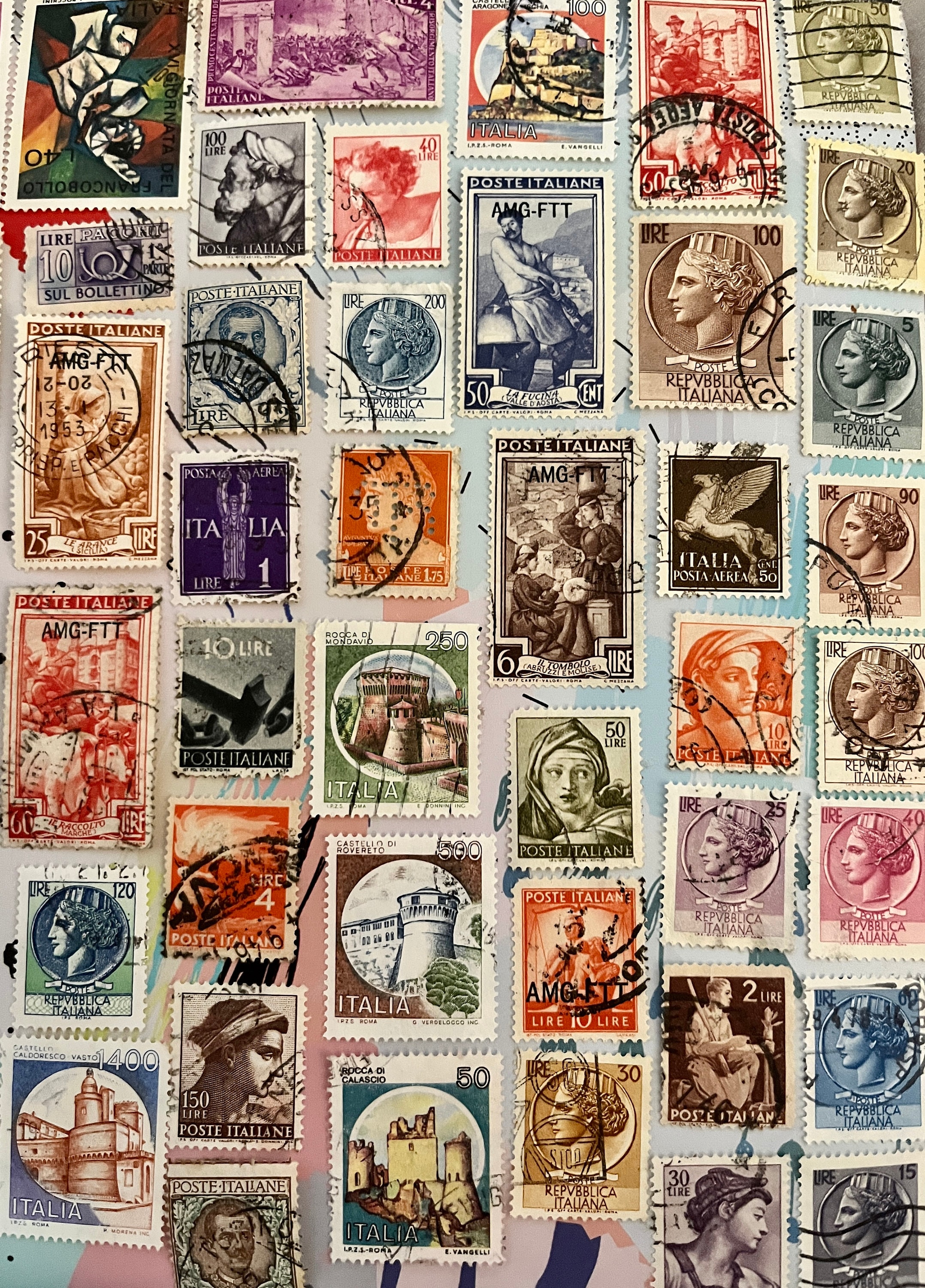 50 Stamp ITALY Fun Pack // Lot of 50 Different Used ITALIAN Stamps ...