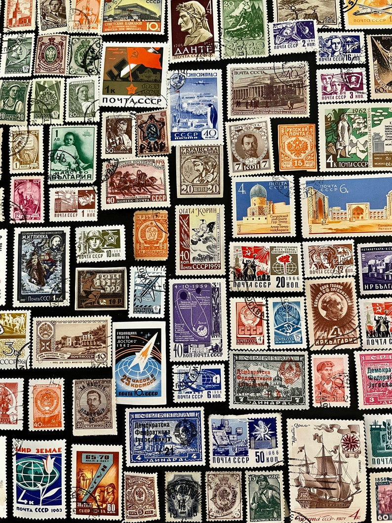 50 Stamp Russia & USSR Fun Pack / Lot of 50 Different Russian Soviet ...