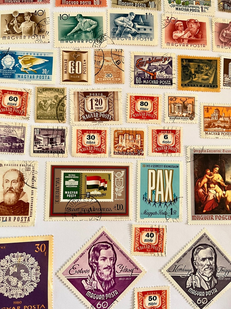 50 Stamp HUNGARY Fun Pack / Lot of 50 Different Used Hungarian Stamps ...