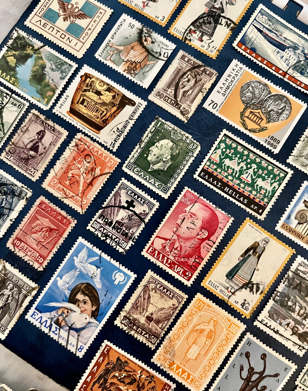 50 Stamp GREECE Fun Pack // Lot of 50 Different GREEK Stamps // Vintage ...
