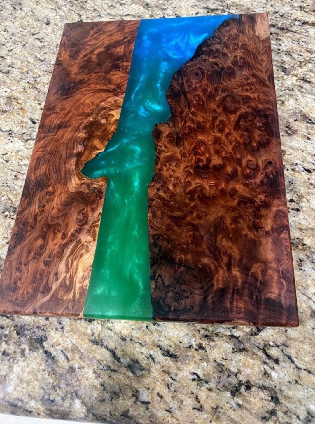 Charcuterie Mahogany and Blue Green Resin - Etsy