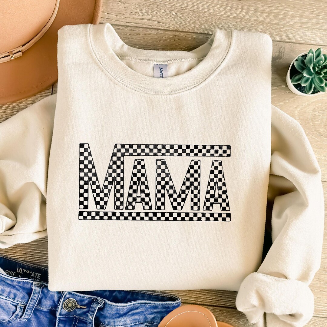 Checkered Retro Mama Sweatshirt, Mother's Day Sweat, Mothers Day Gift ...