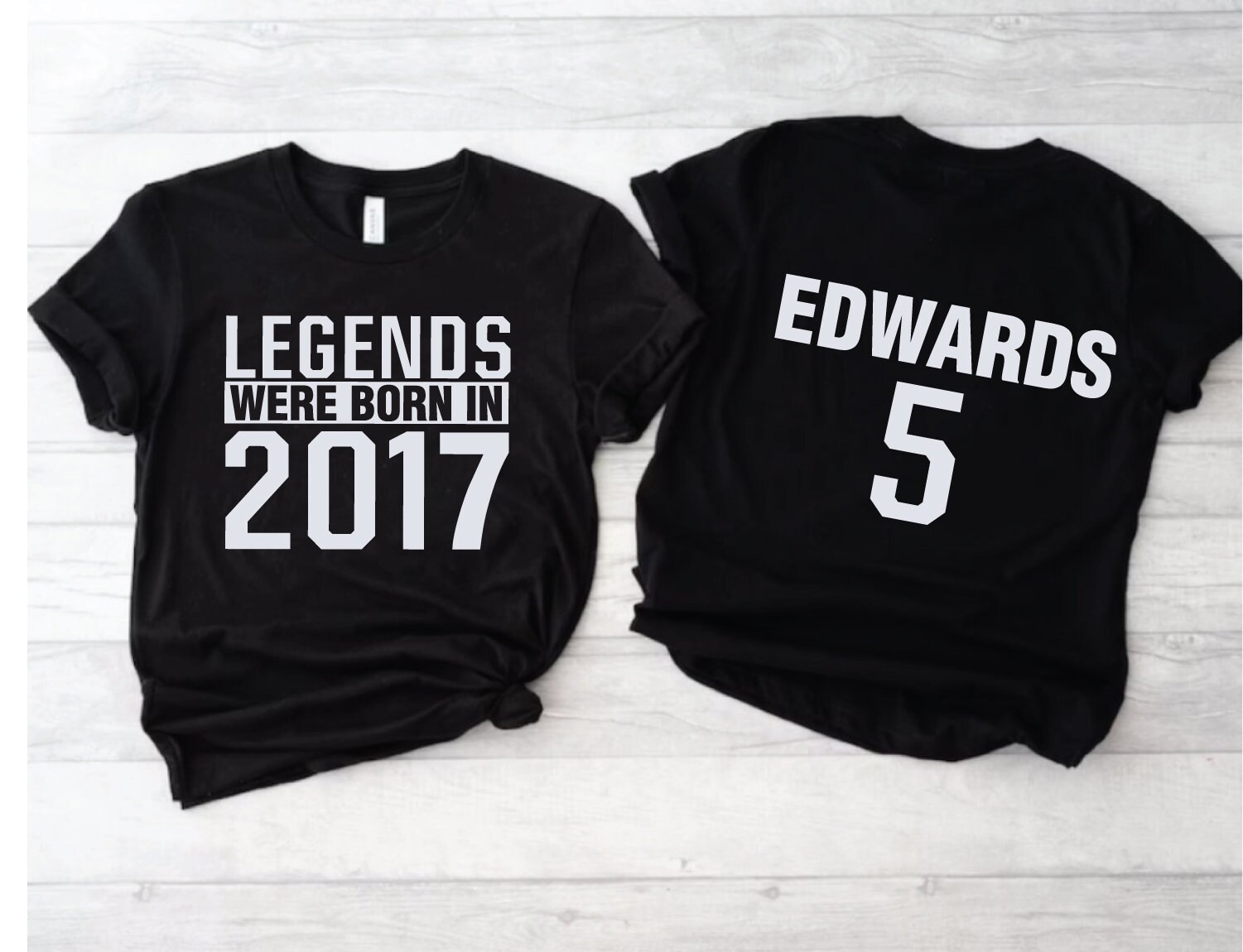 Legends Were Born Birthday Shirt, Front and Back Birthday Shirt ...