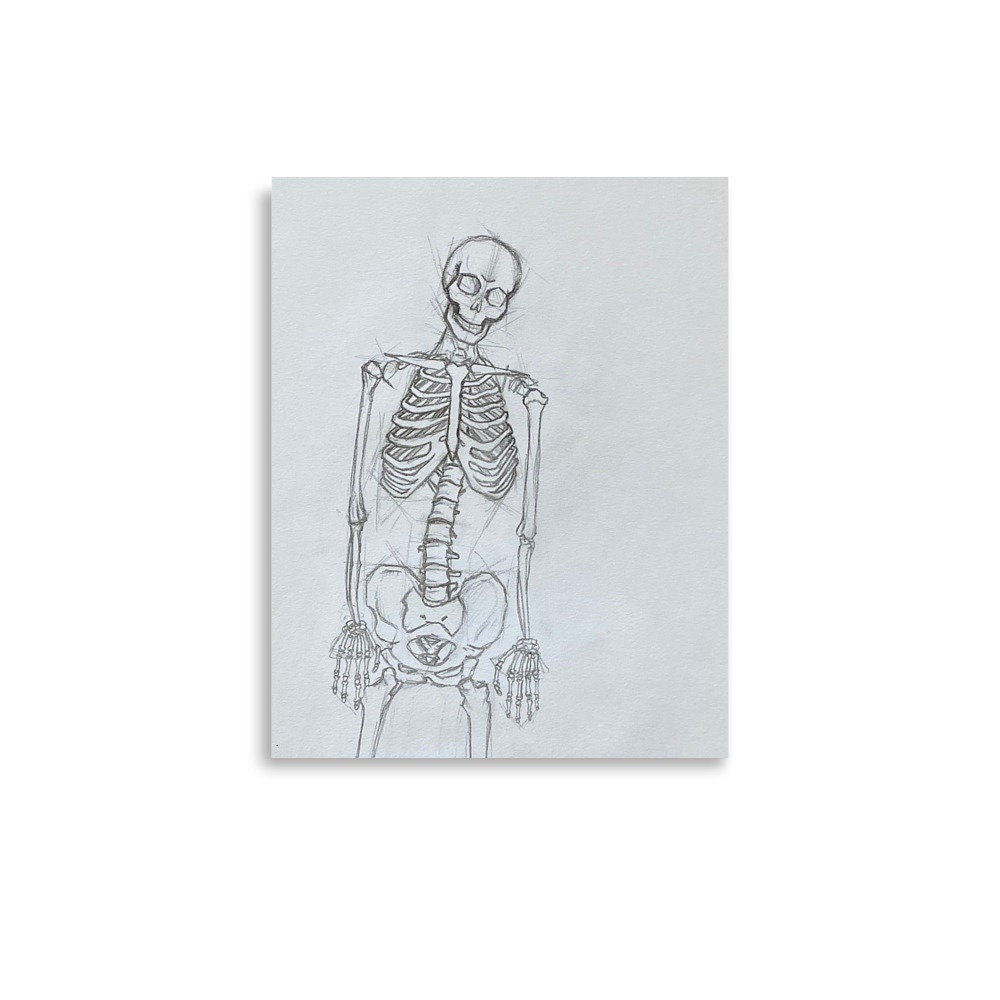 Skeleton Poster Aesthetic Sketch - Etsy