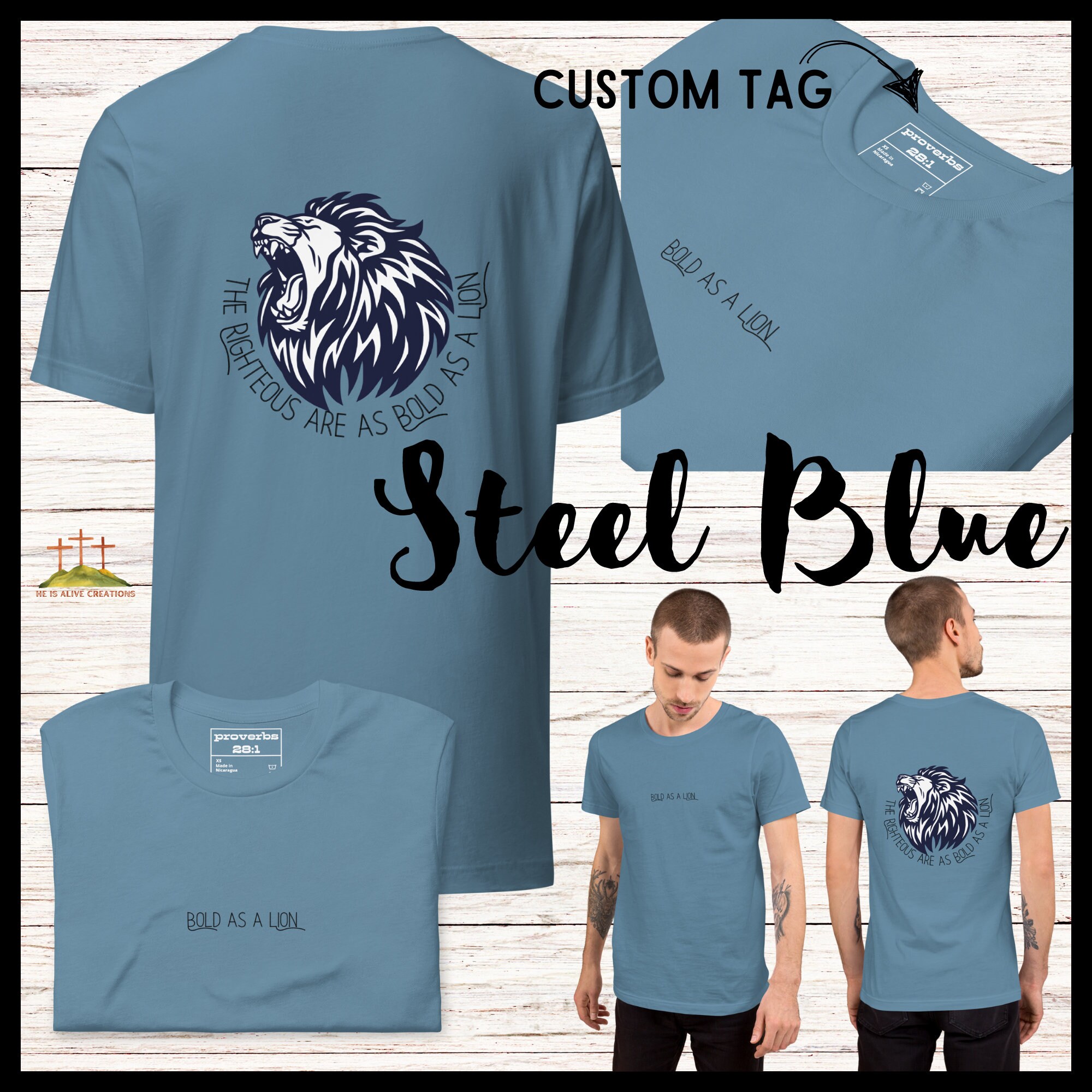 The Righteous Are as Bold as a Lion Unisex T-shirt; Proverbs 28:1 ...
