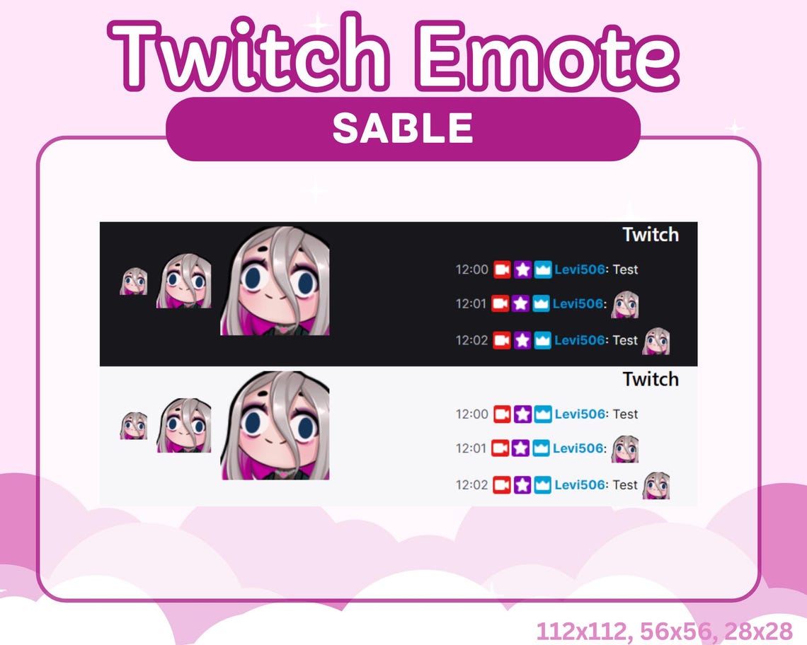 Kawaii Sable Anime Emote – Dead by Daylight Twitch, Discord (digital ...
