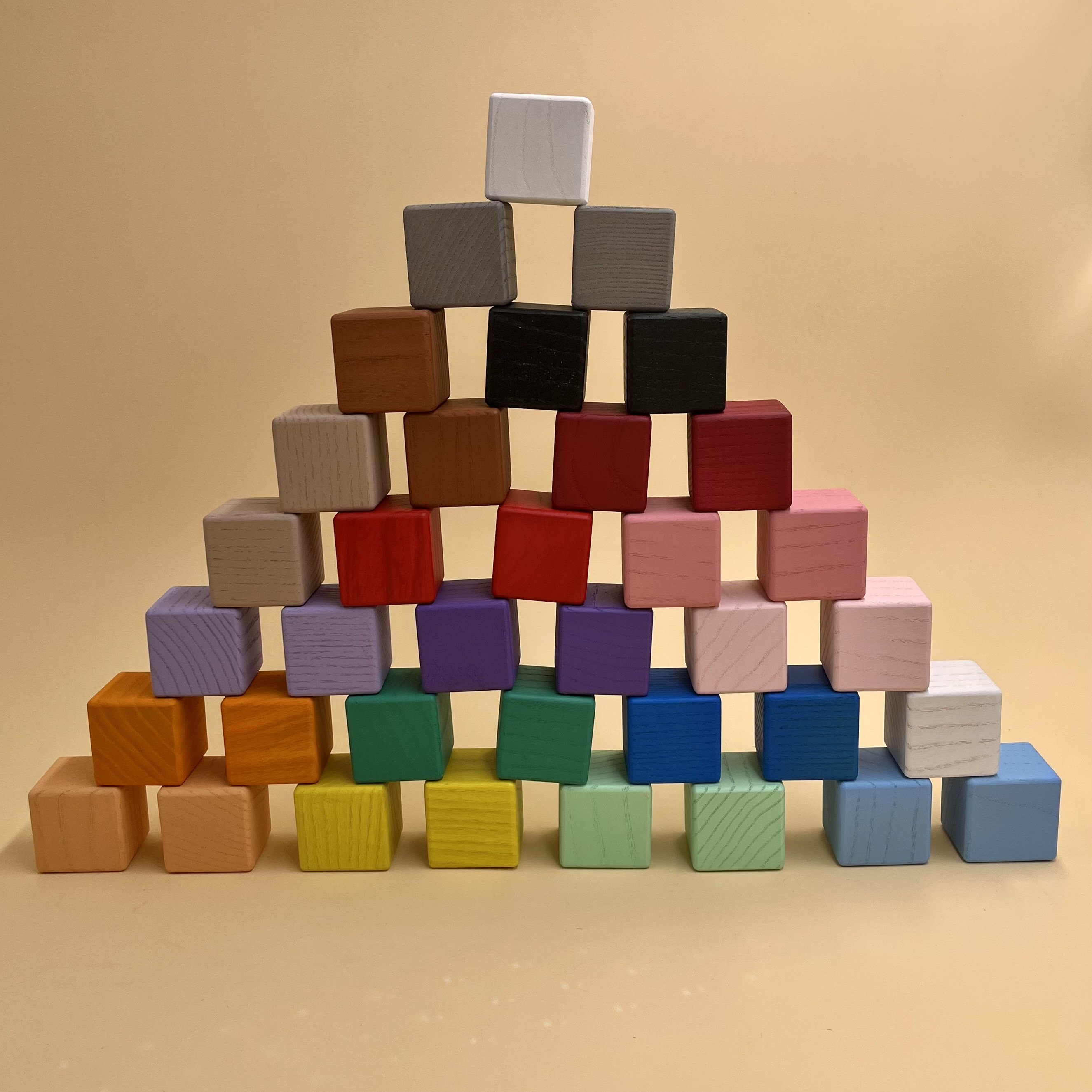 Wooden Cubes, Montessori Wooden Toy, Building Blocks, Wooden ...