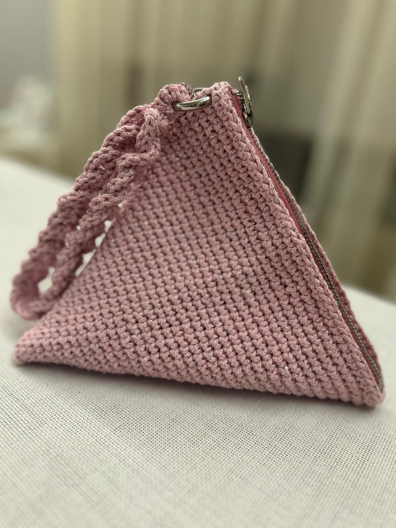 Pyramid Clutch Bag, Triangle Crochet Bag, Creative Crocheting, for ...