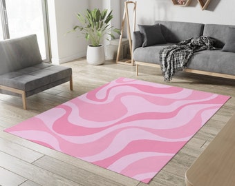Pink Swirl Rug - Etsy