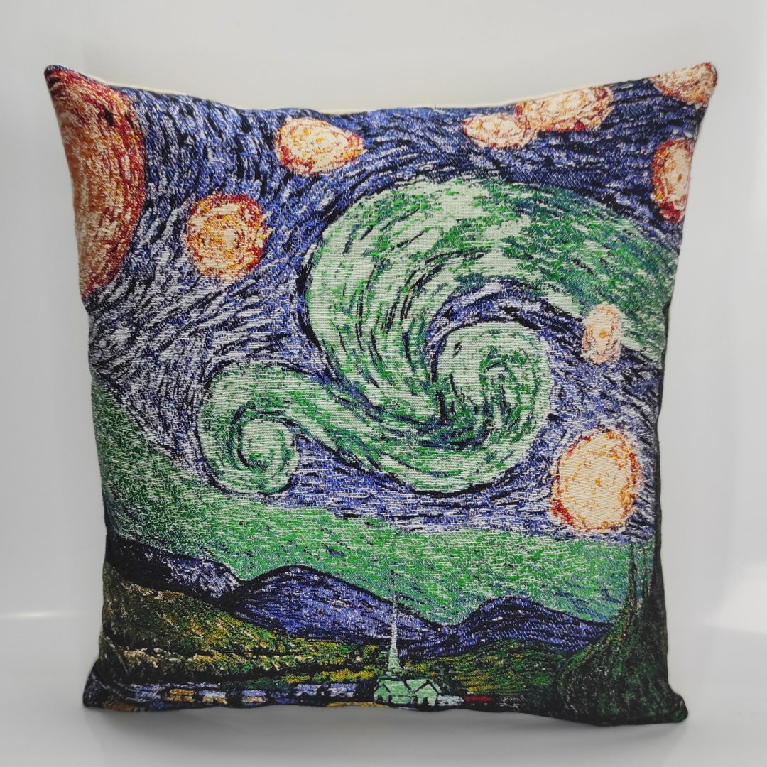 The Starry Night Pillow Cover Gobelin Woven Pillow - Etsy