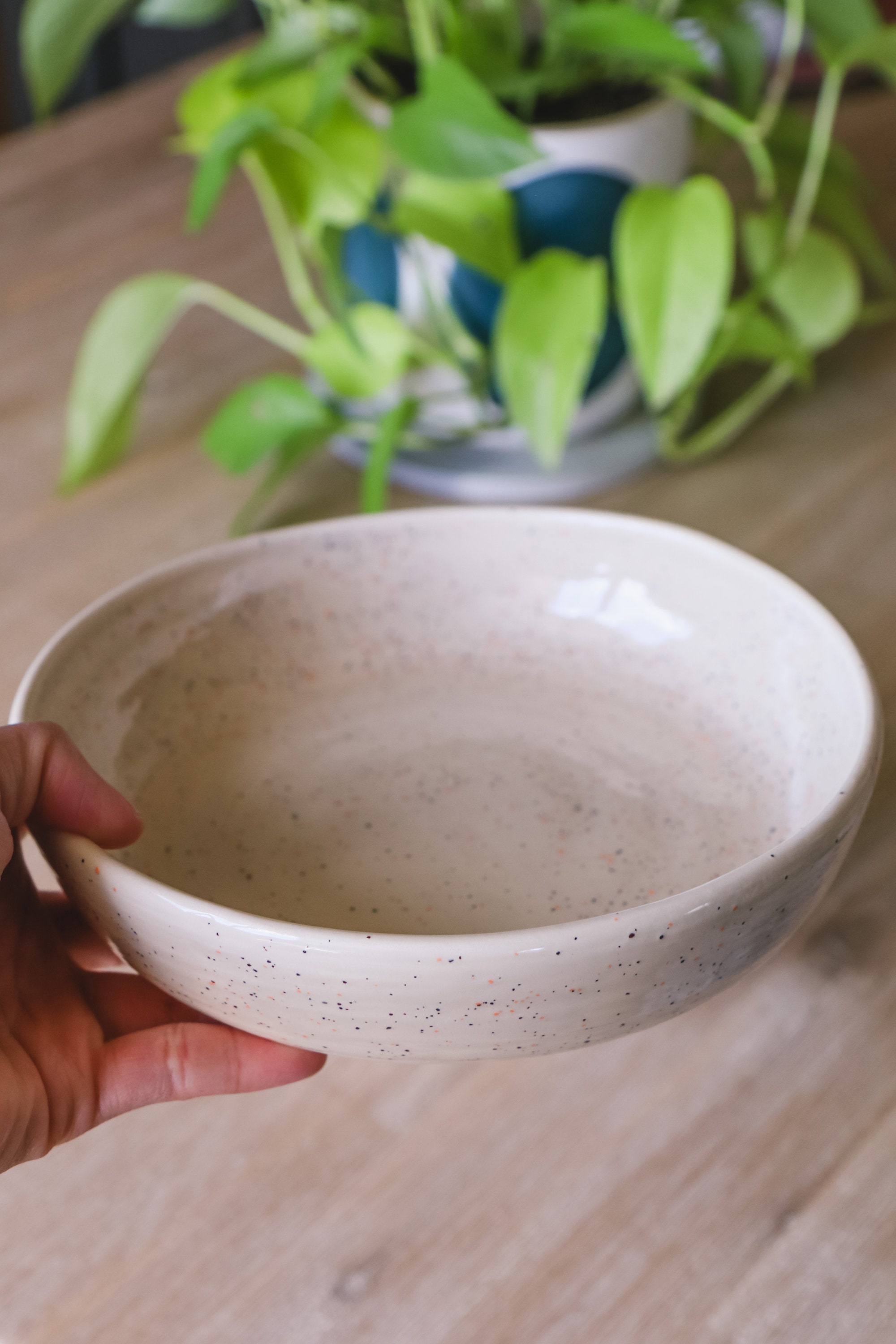 Handmade Ceramic Pasta Bowl Speckled Vanilla Home Decor - Etsy