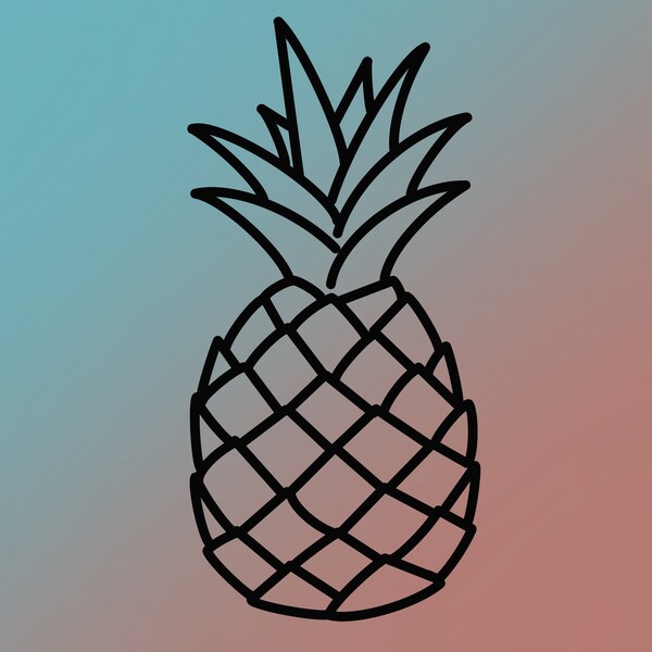 Pineapple Wall Decal - Etsy