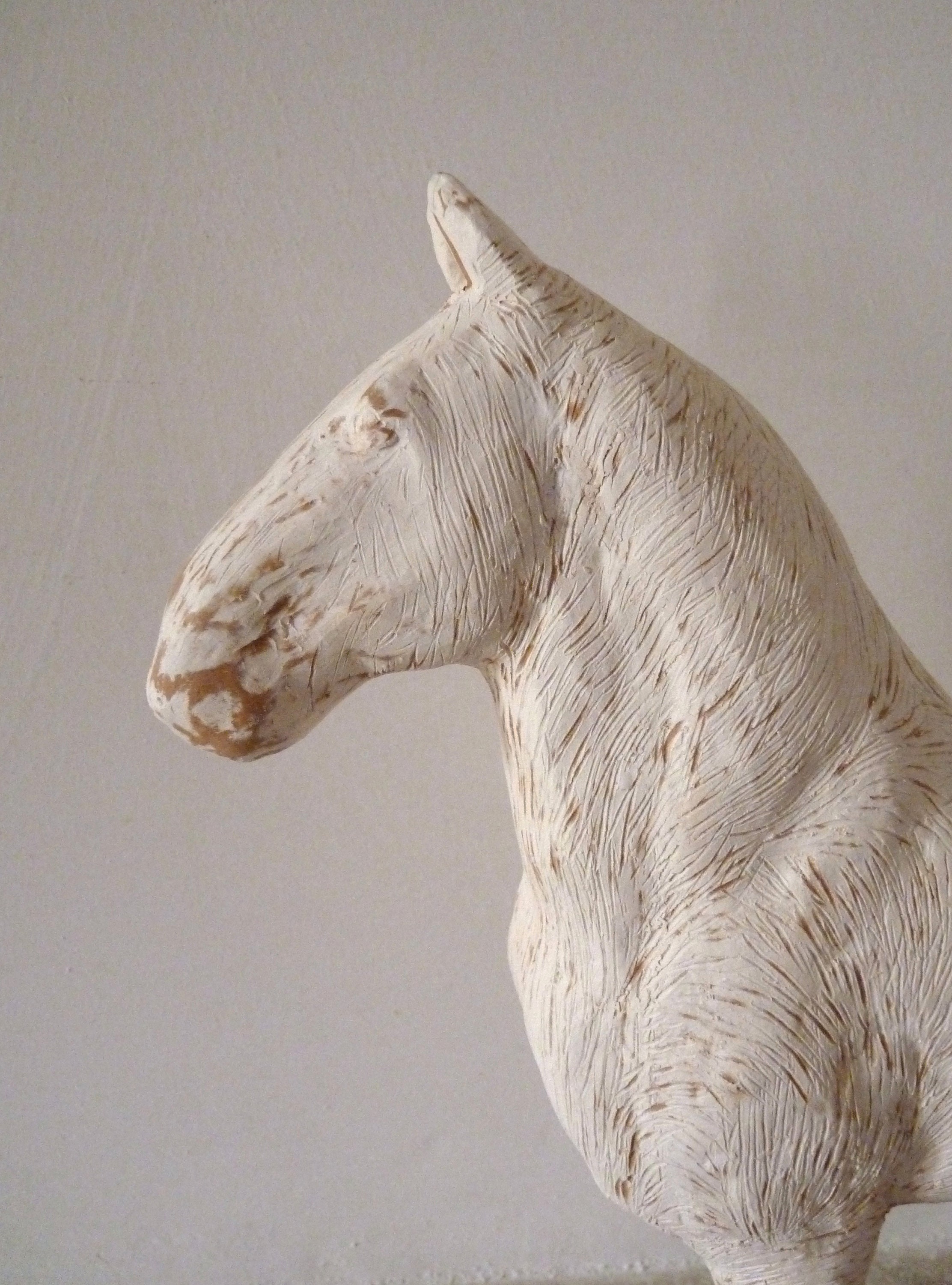 Original Clay Sculpture Horse Fine Art Narrow Entryway Table Decor ...