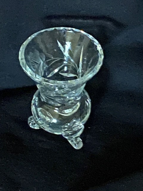 Lead Crystal Three Footed Vase - Etsy