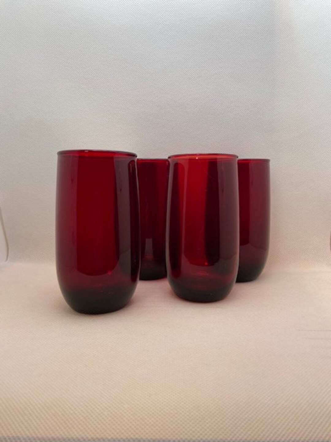 Royal Ruby Red Water Tumbler, 5 Set of 4 - Etsy