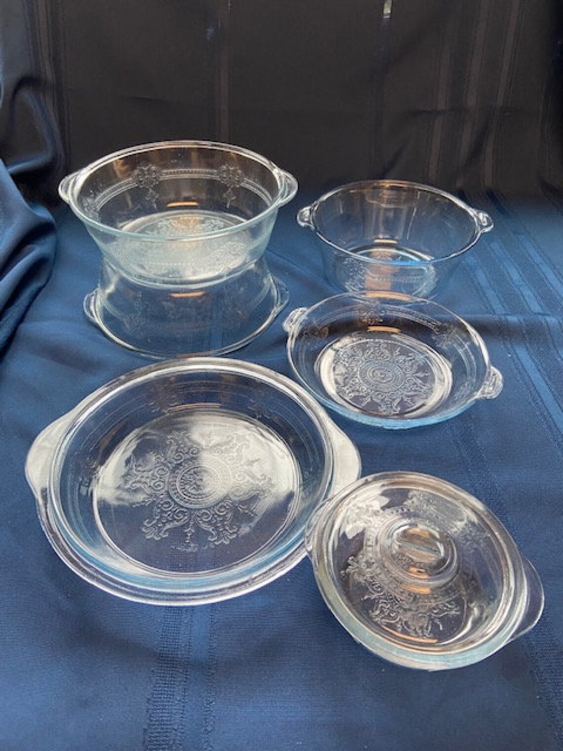 Fire King Sapphire Blue Philbe Glassware - Etsy