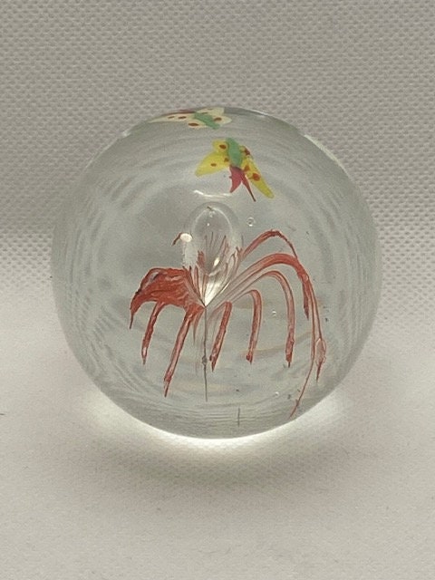 Glass Paperweight Spider & Bugs - Etsy
