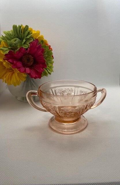 Vintage Rosalind Pink Candy Dish, Rose Pattern - Etsy