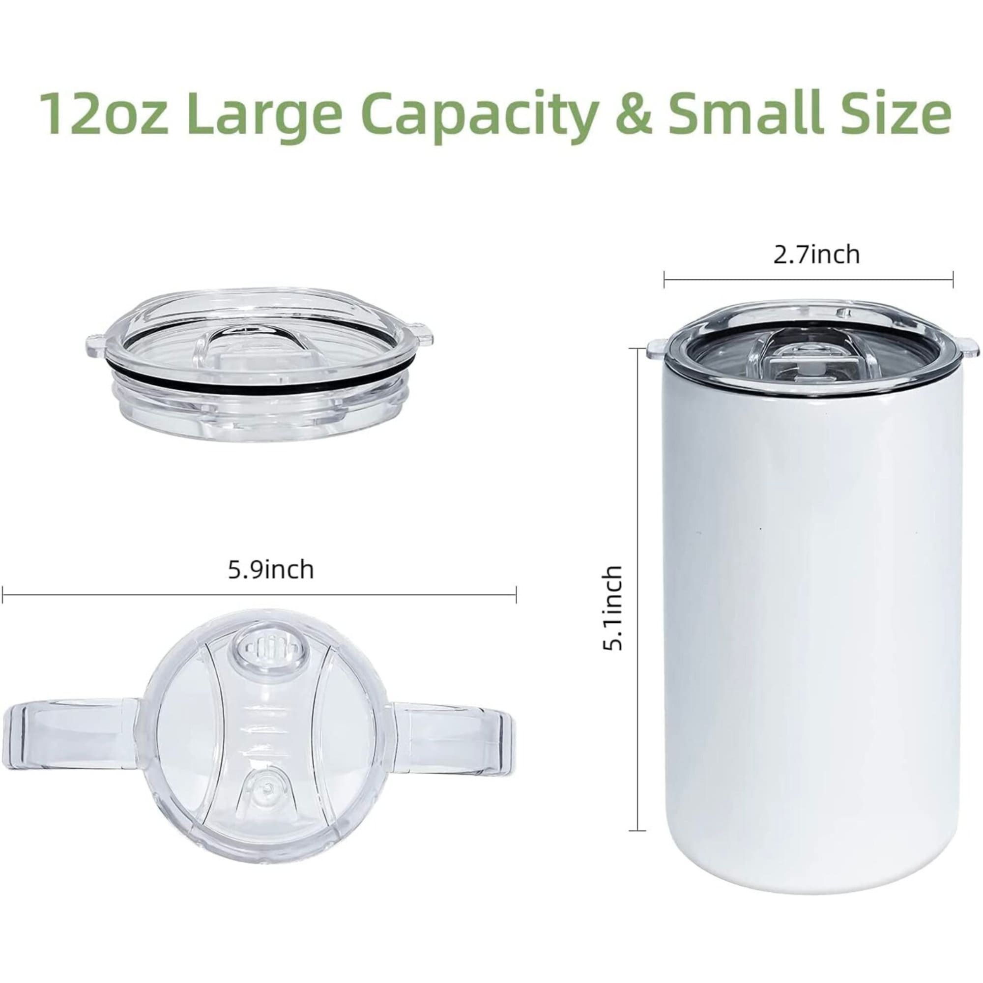 12oz Sippy, Sippy With Tow Lids, Sublimated Sippy Cup, Double Insulated ...