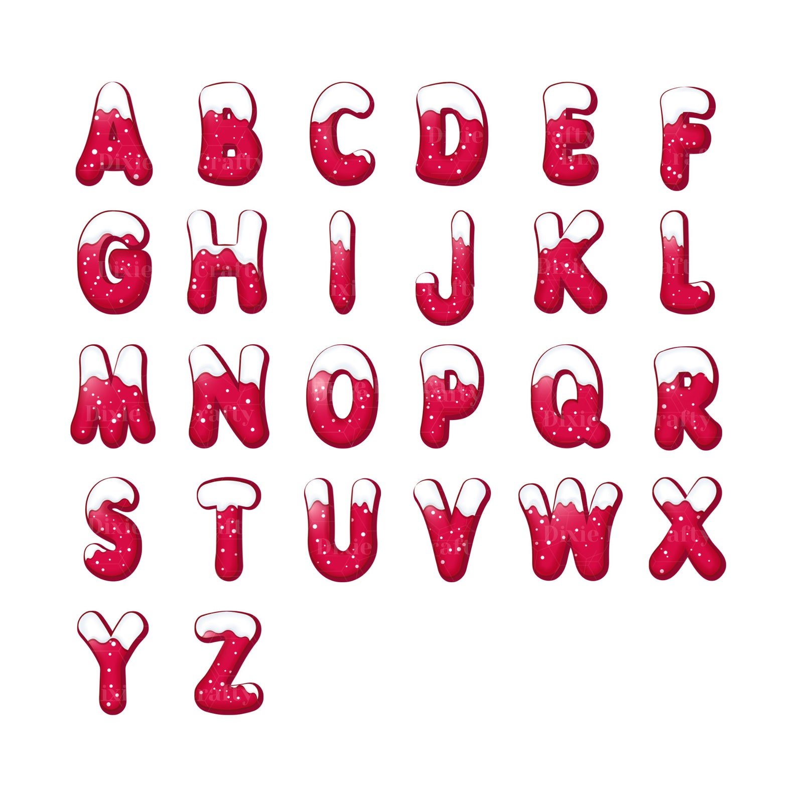 Christmas Alphabet PNG, Christmas PNG Letters, Christmas Letters - Etsy
