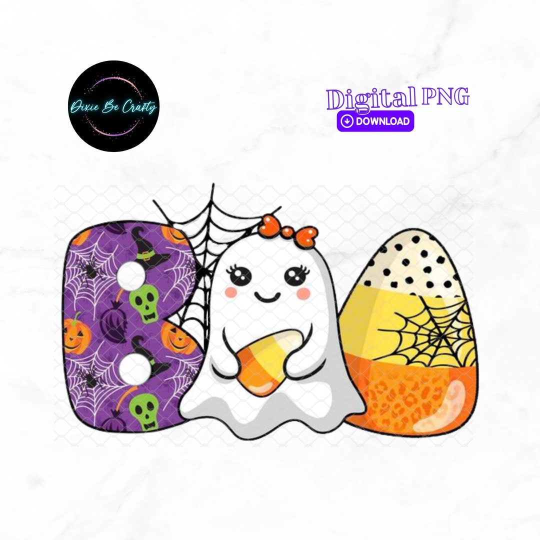 Cute Ghost PNG, PNG Not SVG, Halloween Png, Cute Png, Dixie Be Crafty ...