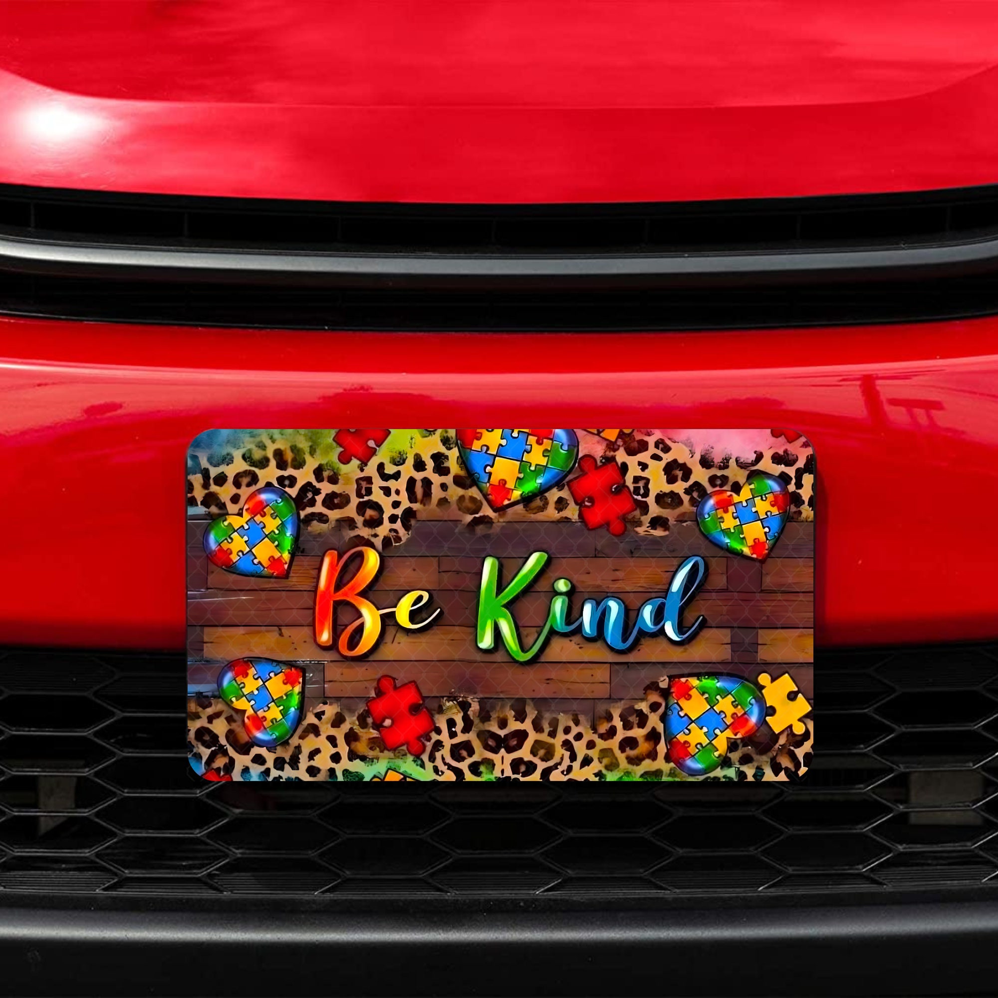 Sublimation License Plate Be Kind Autism License Plate - Etsy