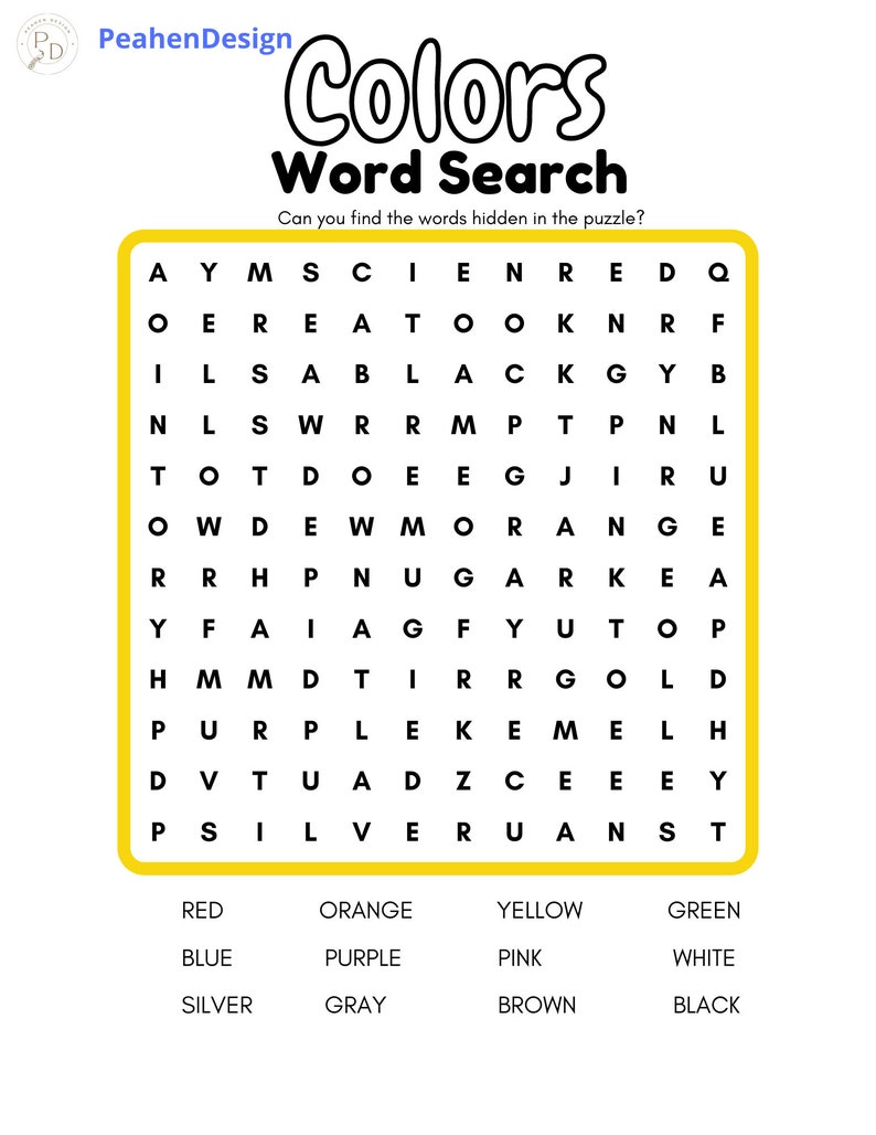 Learn Your Colors - Etsy