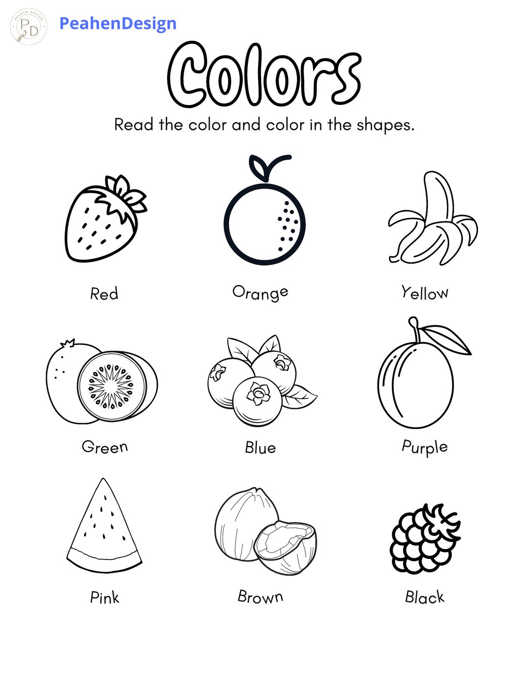 Learn Your Colors - Etsy