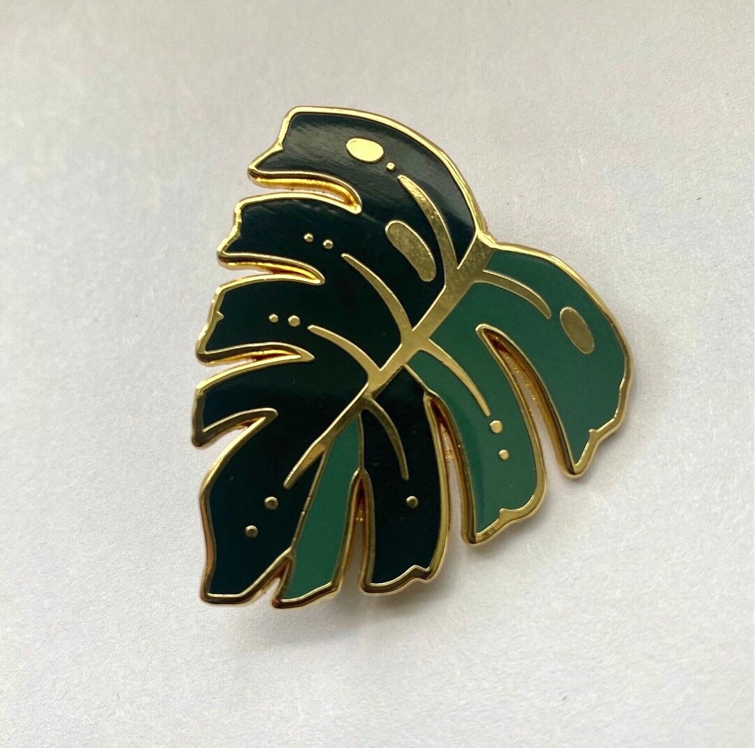 Monstera Enamel Pin | Plant Enamel Pin | Botanical Pin | Aesthetic ...