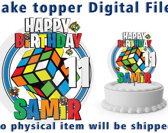 Rubik Cube Cake Topper - Etsy