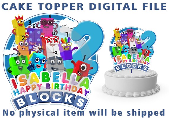 Cake Topper Inspired Numberblocks / Customization / Digital - Etsy