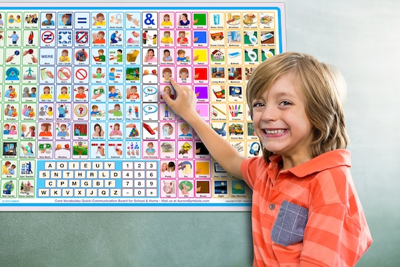 Home/school Quick Communication Board AAC Color Coded Words - Etsy