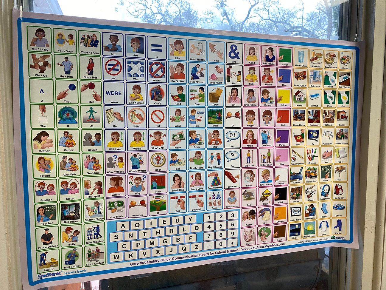 Home/school Quick Communication Board, AAC, Color Coded Words, Aided ...