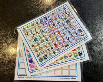 DIGITAL Bathroom Quick Communication Board, AAC, Color Coded Words ...