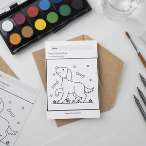 Dog Coloring Page, Kids Activity, Printable Activity, Digital Download ...