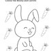 Bunny Coloring Page, Kids Activity, Printable Activity, Digital ...