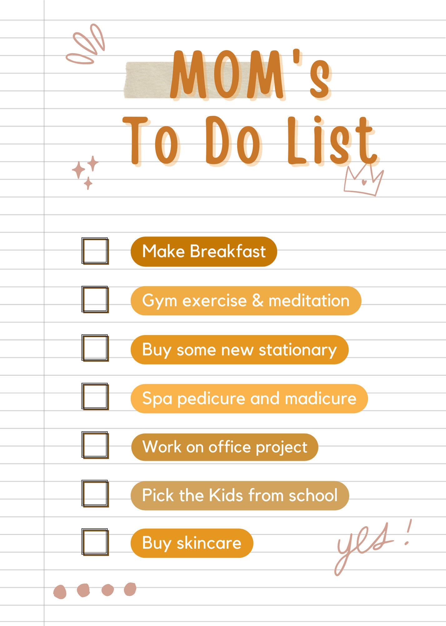 2-way Mom to Do List, Direct to Do List Printing, Online to Do List ...