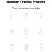 Number Tracing 1-9 Worksheet, Toddler Handwriting Practice, Printable ...