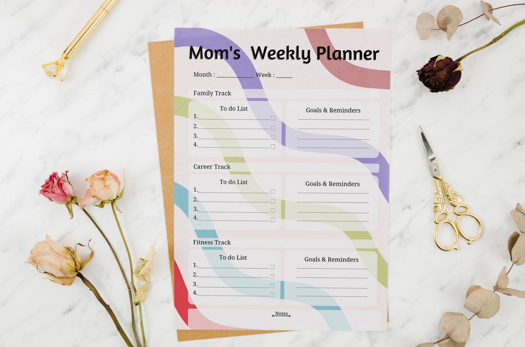 Printable Mom Weekly Planner, Weekly Planner, Weekly to Do List ...