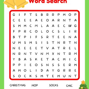 Christmas Word Search for Kids Word Search Games Holiday - Etsy