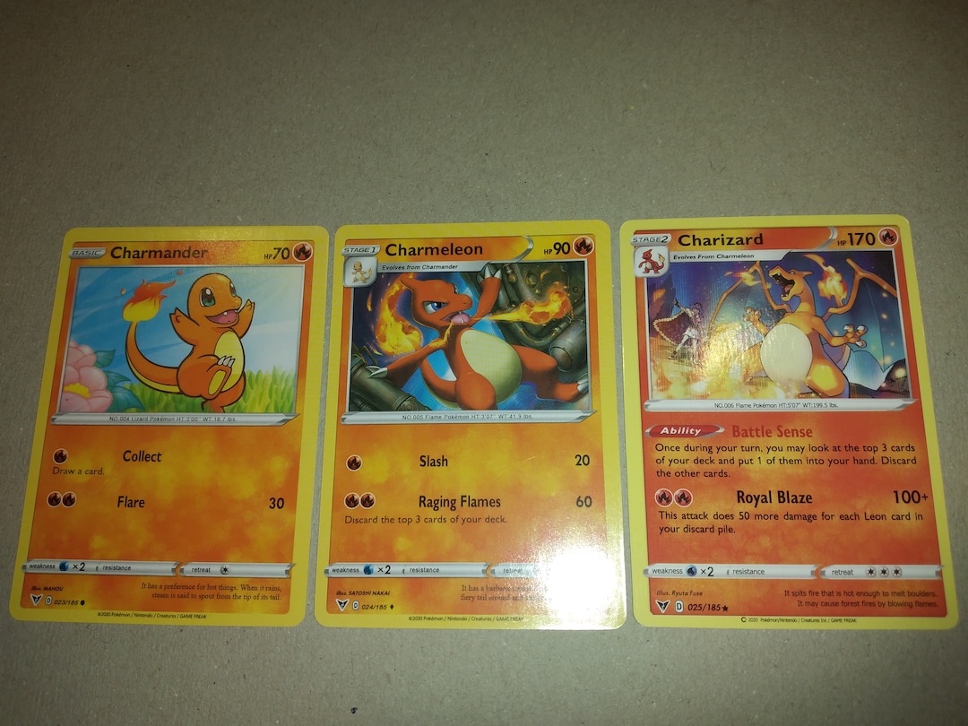 Pokemon Cards PROXY Charmander/charmeleon/charizard - Etsy