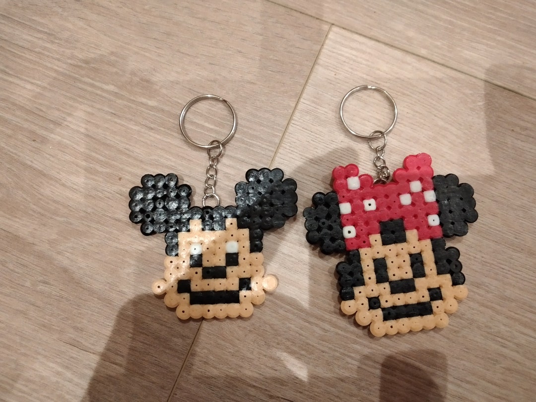 Mickey Mouse/mickey Mouse Keychain Perler Beads/fuse Beads/pixel Art - Etsy