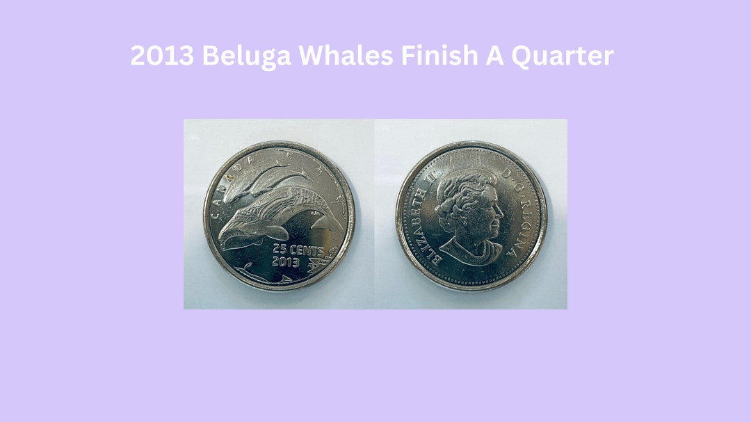 2013 Beluga Whales Finish A Canadian Quarter 25 Cents Queen Elizabeth ...