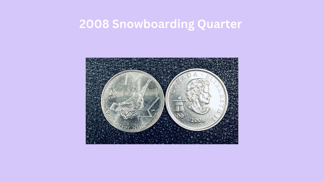 2008 Snowboarding Canadian Quarter 25 Cents Queen - Etsy