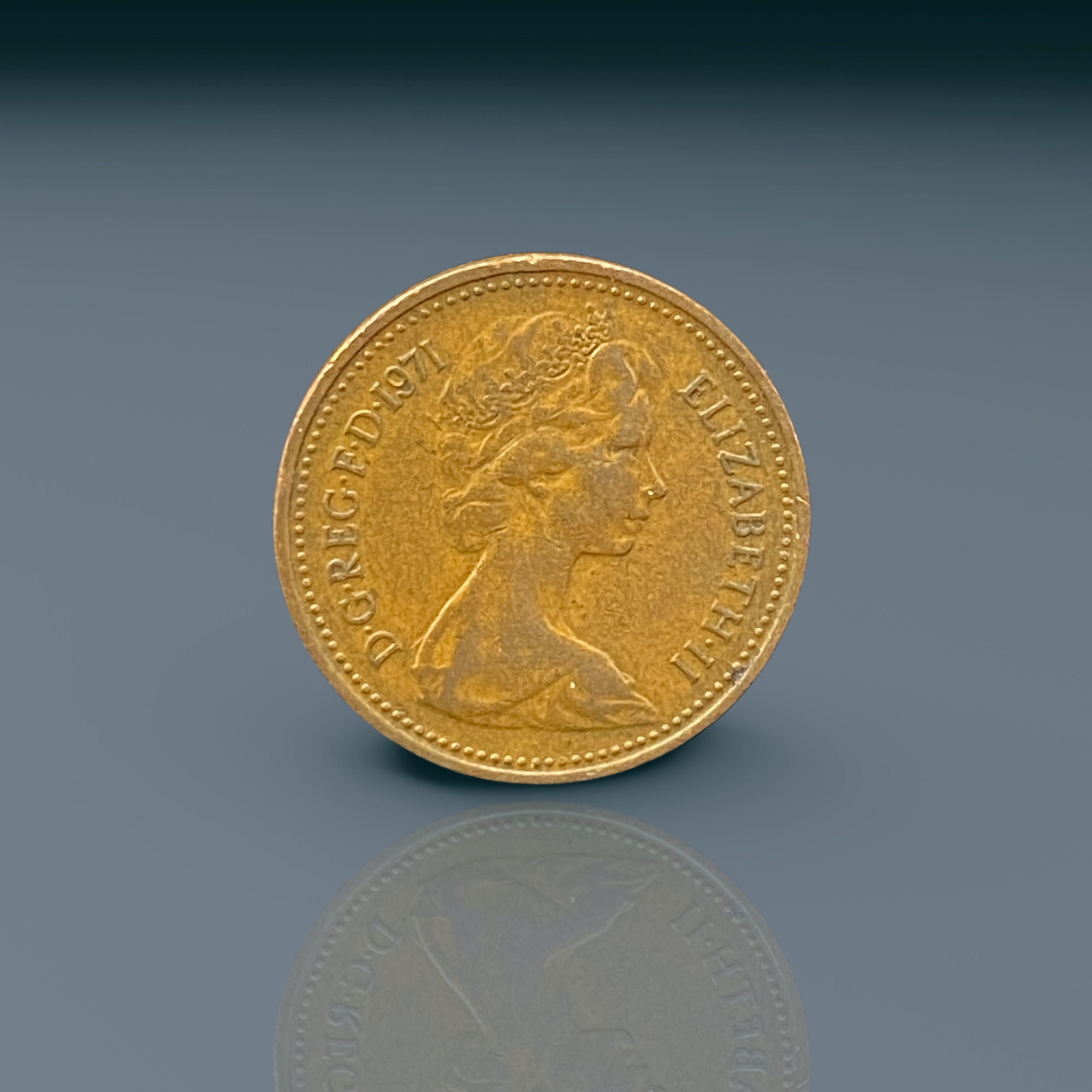 1971 One New Penny United Kingdom UK 1 Penny Coin Collection Gift for ...