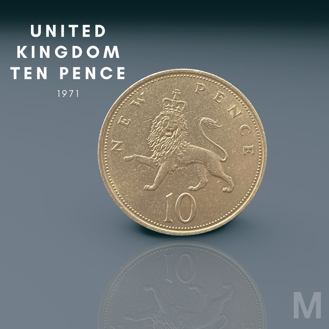 1971 10 Pence United Kingdom UK Good Condition Coin Collection Gift for ...