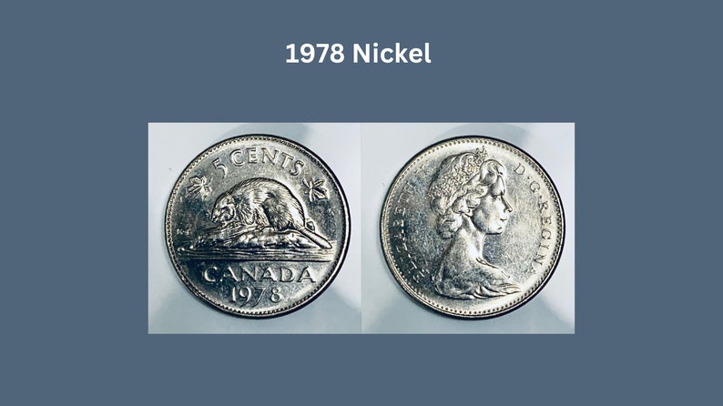 1978 Canadian Nickel Queen Elizabeth II Coin Collection Canadian Coins ...