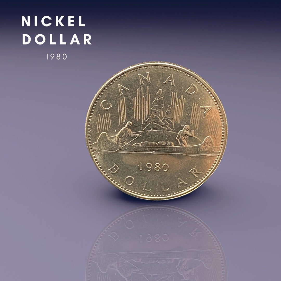1980 Canadian Nickel Dollar Queen Elizabeth II Coin Collector Canadian ...