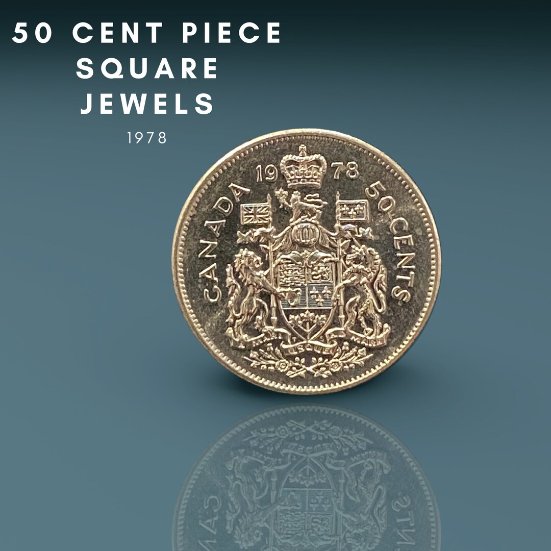 1978 Square Jewels 50 Cent Piece | Queen Elizabeth Ii | Half Dollar ...